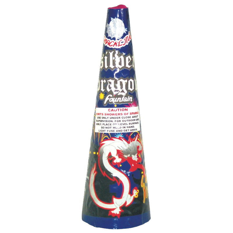 Crackling Silver Dragon Cone Fountains For Sale | Kellner's Fireworks ...