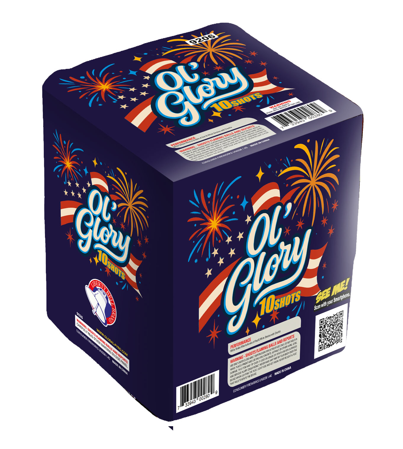 10 Shot Ol' Glory For Sale | Kellner's Fireworks | Harrisville, PA